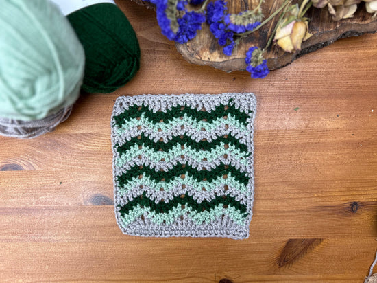 Week Two Square Seven: Chevron Stitch – Crochet Bouquet